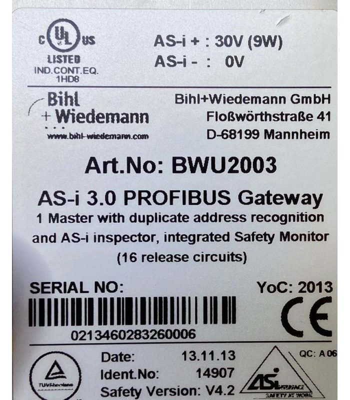 BIHL WIEDEMANN BWU2003