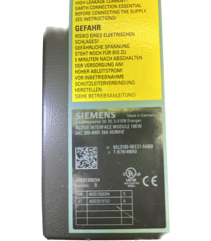 SIEMENS 6SL3100-0BE21-6AB0