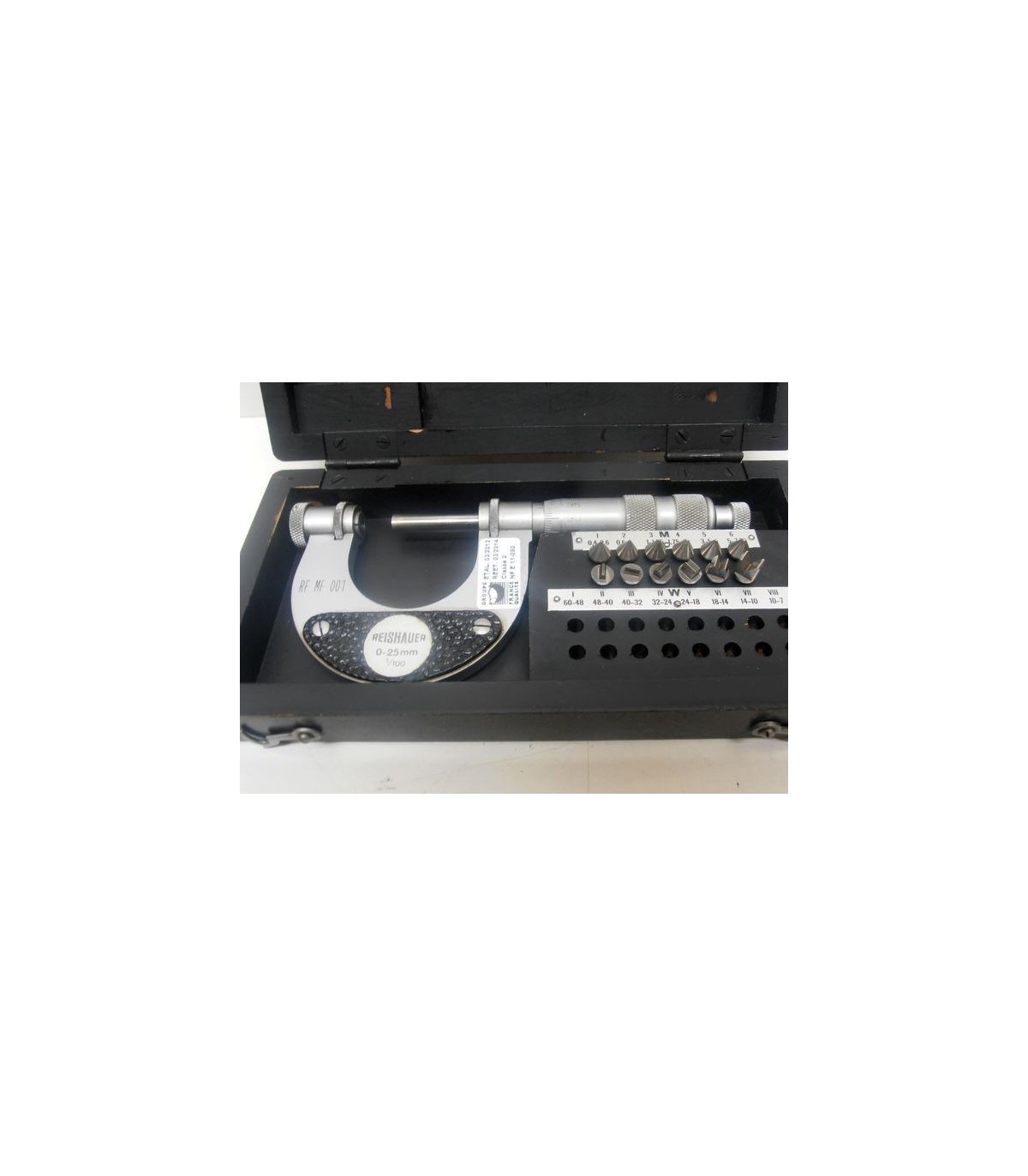 Micrometer REISHAUER 0-25 mm with 12 interchangeable keys