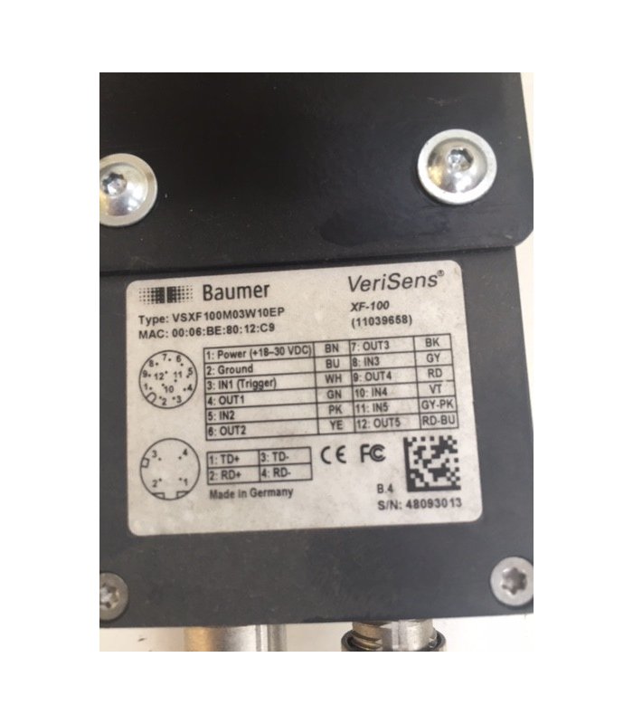 Sensor de visión de Baumer VeriSens XF 100