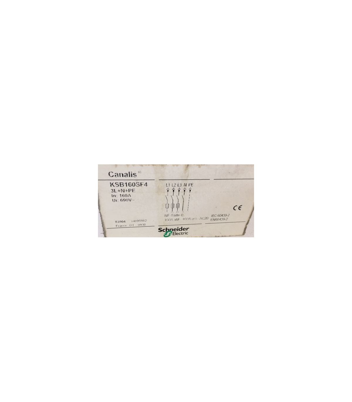 Schneider Electric KSB160SF4 CANALIS 160A enclosure