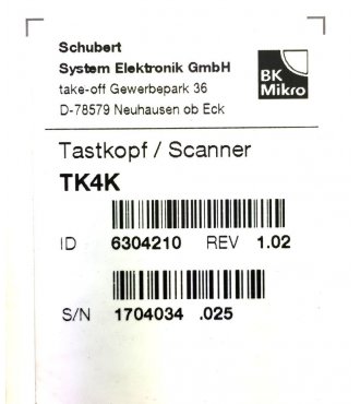 MIKRO TK4K broken tool tastkopf scanner