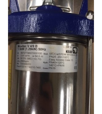 KSB PUMP MOVITEC V 4/9 B